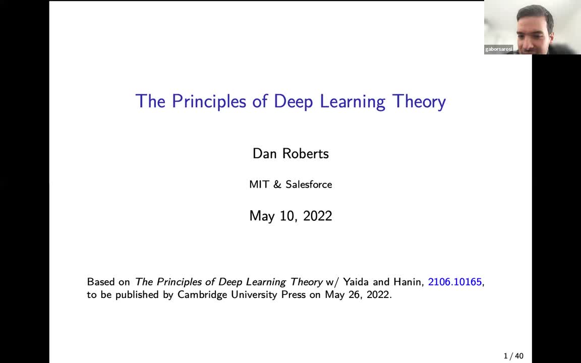 The Principles of Deep Learning Theory - CERN Document Server