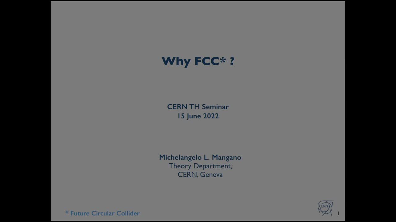 Why FCC? - CERN Document Server
