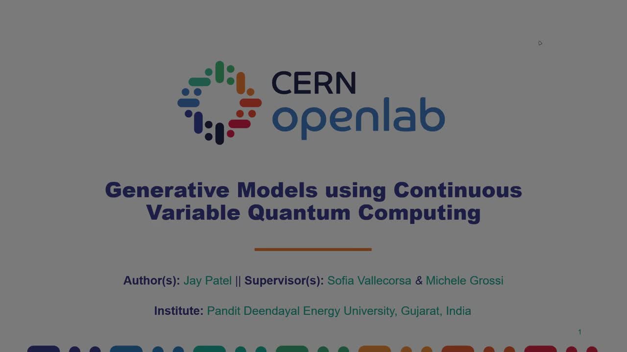 Generative models using Continuous Variable Quantum Computing - CERN Document Server