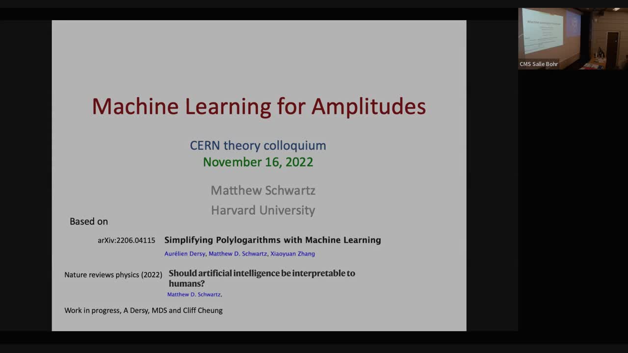 Machine Learning for Amplitudes - CERN Document Server