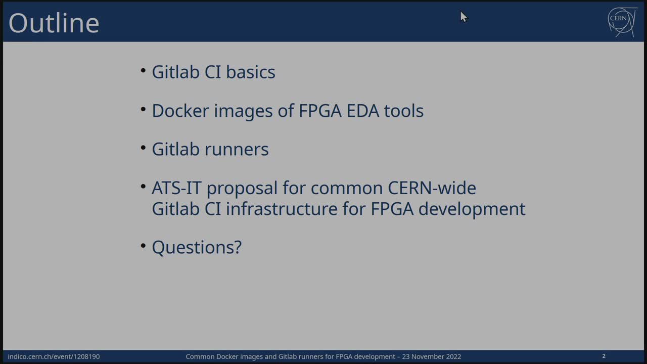 Common Docker Images And Gitlab Runners For Fpga Development Cern 4747
