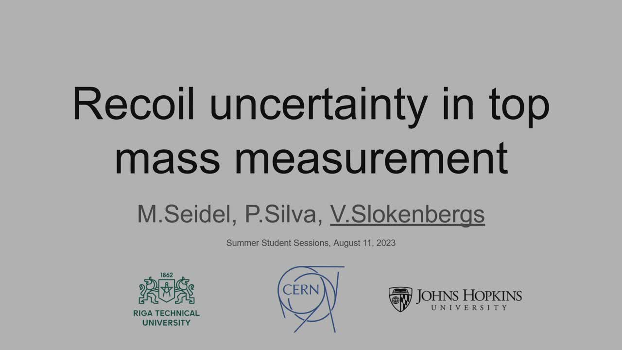 Valdis Slokenbergs - CERN Document Server